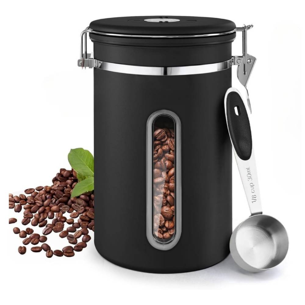 YS-010W Stainless Steel Kitchen Bean Storage Canister with Window ...