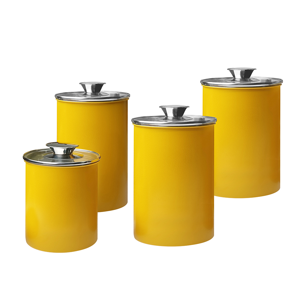 YS-011 Stainless Steel Canister Set Storage Containers with Lids of ...